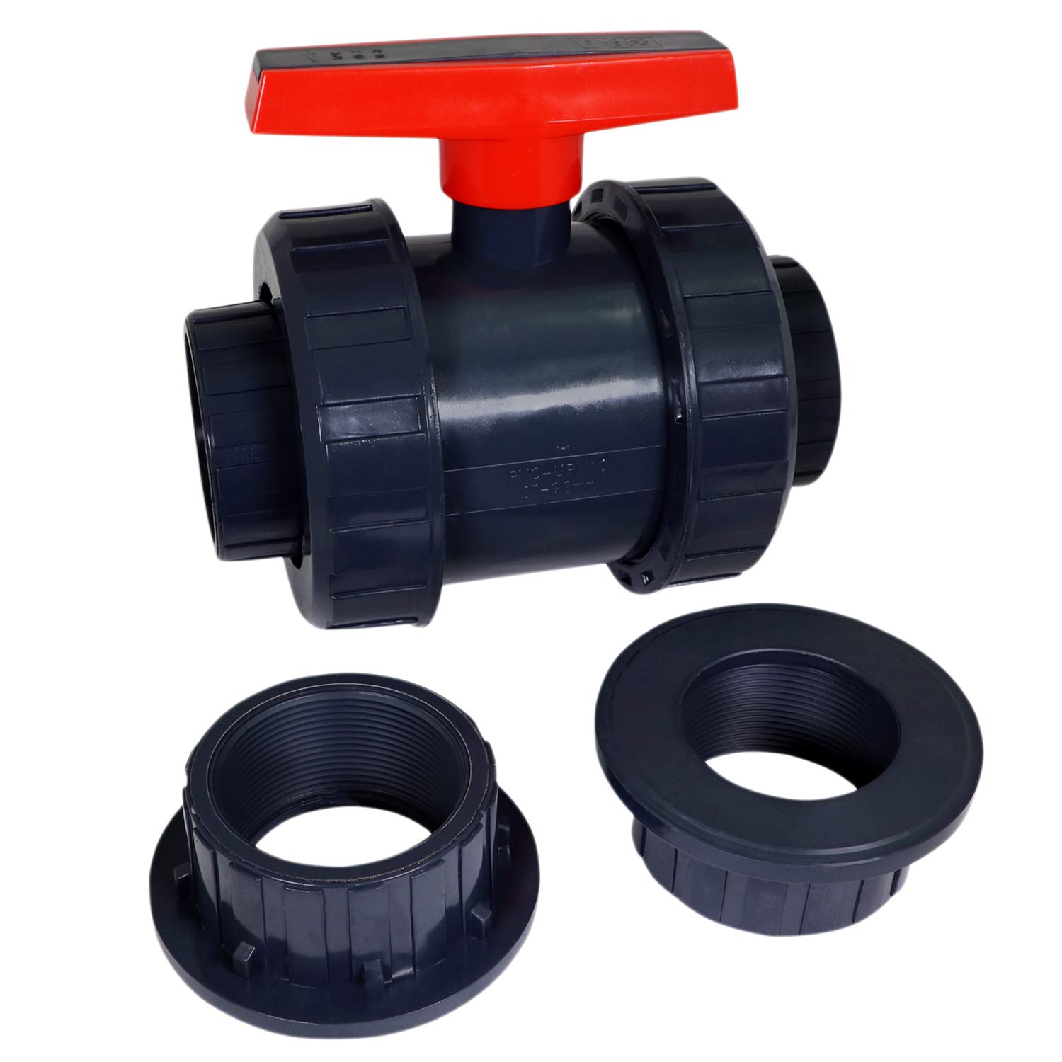 Snapklik.com : Midline Valve Heavy Duty PVC True Union Ball Valve Pink ...