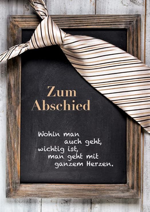 DIN A4 Abschiedskarte, Karte zum Abschied von Kollege und Kollegin ...