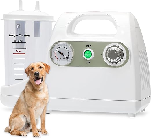 Amazon.com: 1000ML Portable Veterinary Suction Machine for Home Use ...