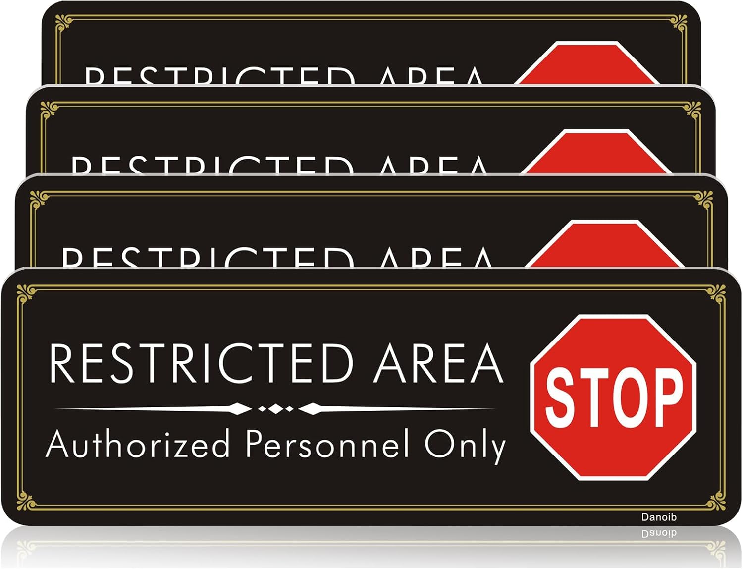 4 Pack Restricted Area Sign Authorized Personnel Only, Do Not Enter ...