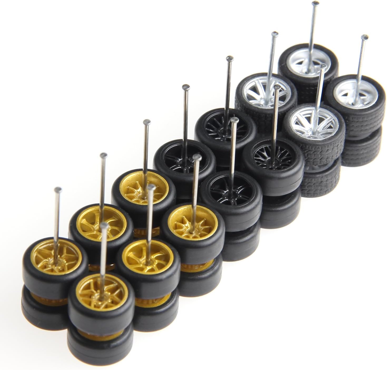 Amazon | 1/64-Wheels 1/64-Wheels-and-Tires Mixed/Random Wheels Set for ...