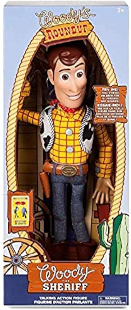 Amazon.com: Toy Story Pull String Woody 16" Talking Figure for age 3 ...