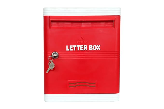 AURA PLAST Locking Mailbox Wall Mounted, Drop Box with Key Lock ...