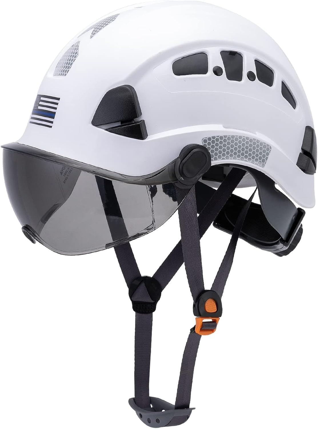 LOHASTAR Safety Helmet with Visor, Hearing Protection - Vented ANSI Z89 ...