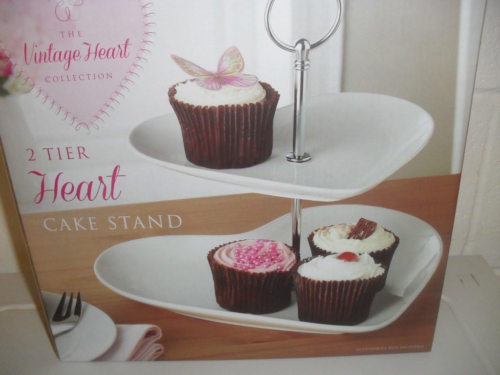 Amazon.com: The vintage heart collection 2 tier heart cake stand : Home ...