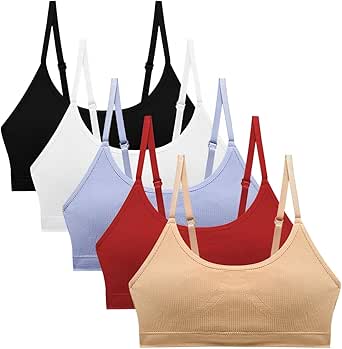 Amazon.com: GAOIYO Girls Removable Training Bra - Teens Lightly Padded ...