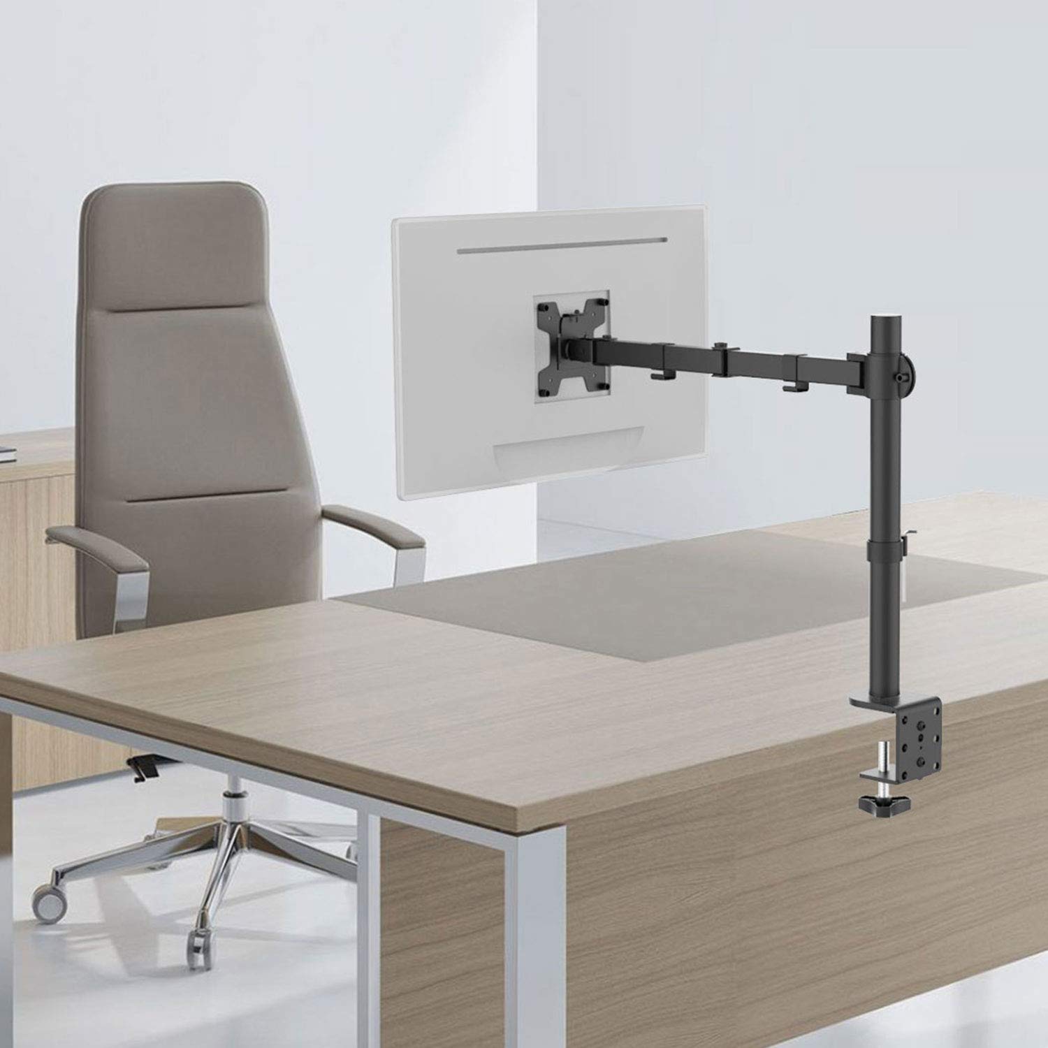 WALI Monitor Arm Mount for Desk, Single VESA Computer Desk Mount ...