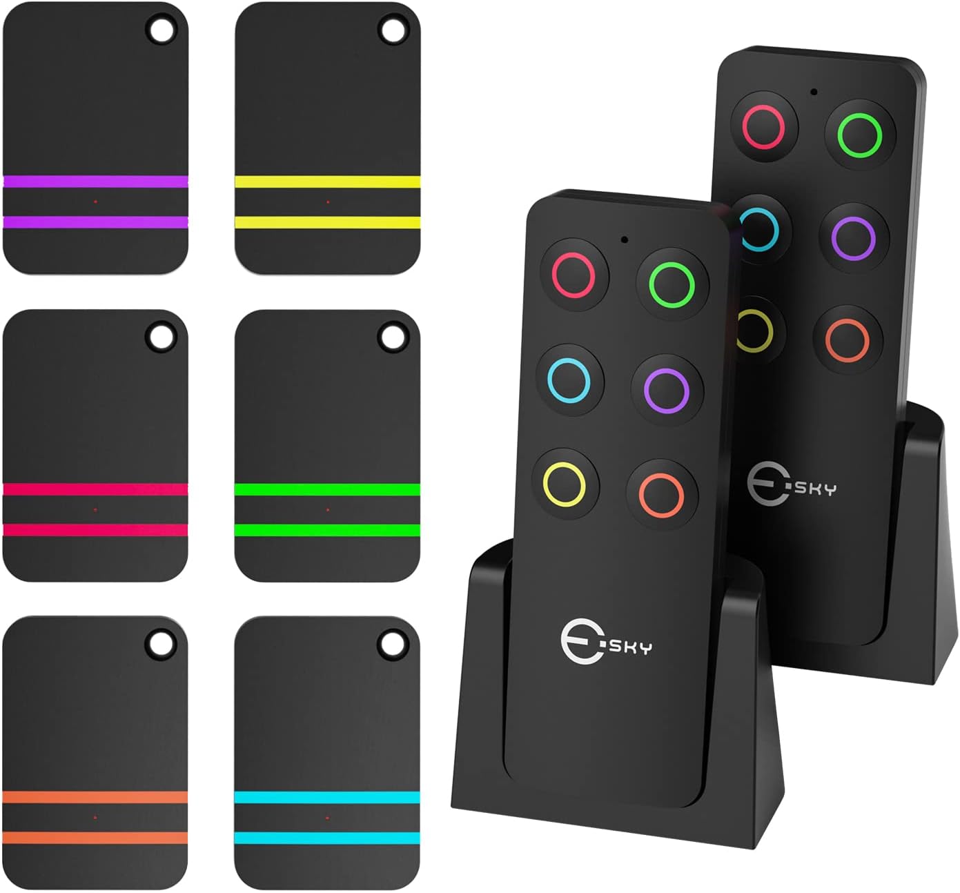 Key Finder, Esky RF Item Locator with 2 Transmitters and 6 Receivers ...