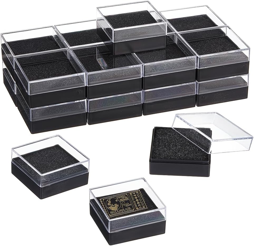 Amazon.com: OLYCRAFT 20Pcs Clear Plastic Gift Box For Pin 1.7x1.7x0.9 ...