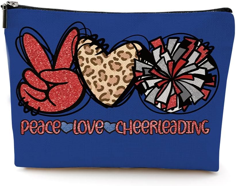 Amazon.com: DJHUNG Inspirational Peach Love Cheerleading Cosmetic Bag ...
