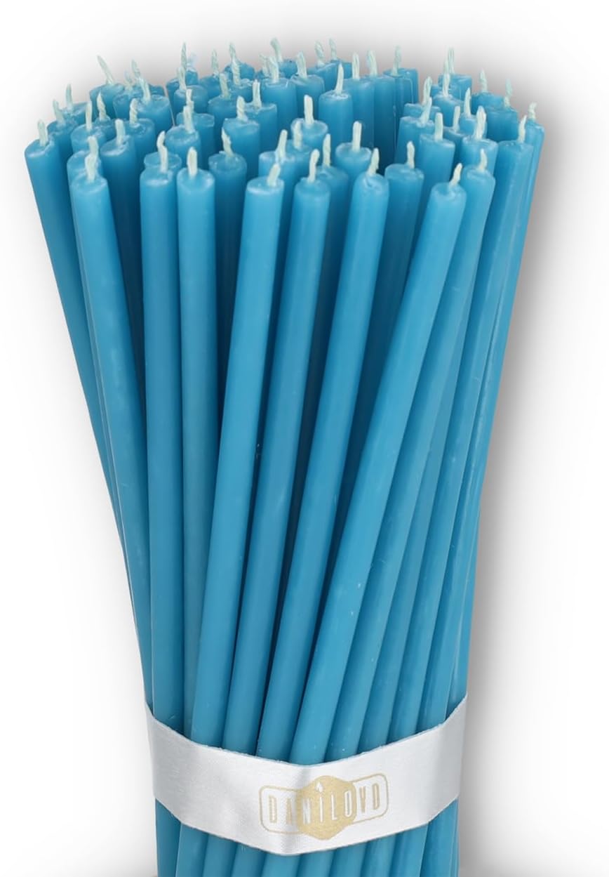 Amazon.com: Danilovo Thin Taper Beeswax Candles - Honey-Scented ...