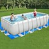 Amazon.com : Hlimior 11.2x8.2Ft Rectangular Frame Pool Ground Cloths ...