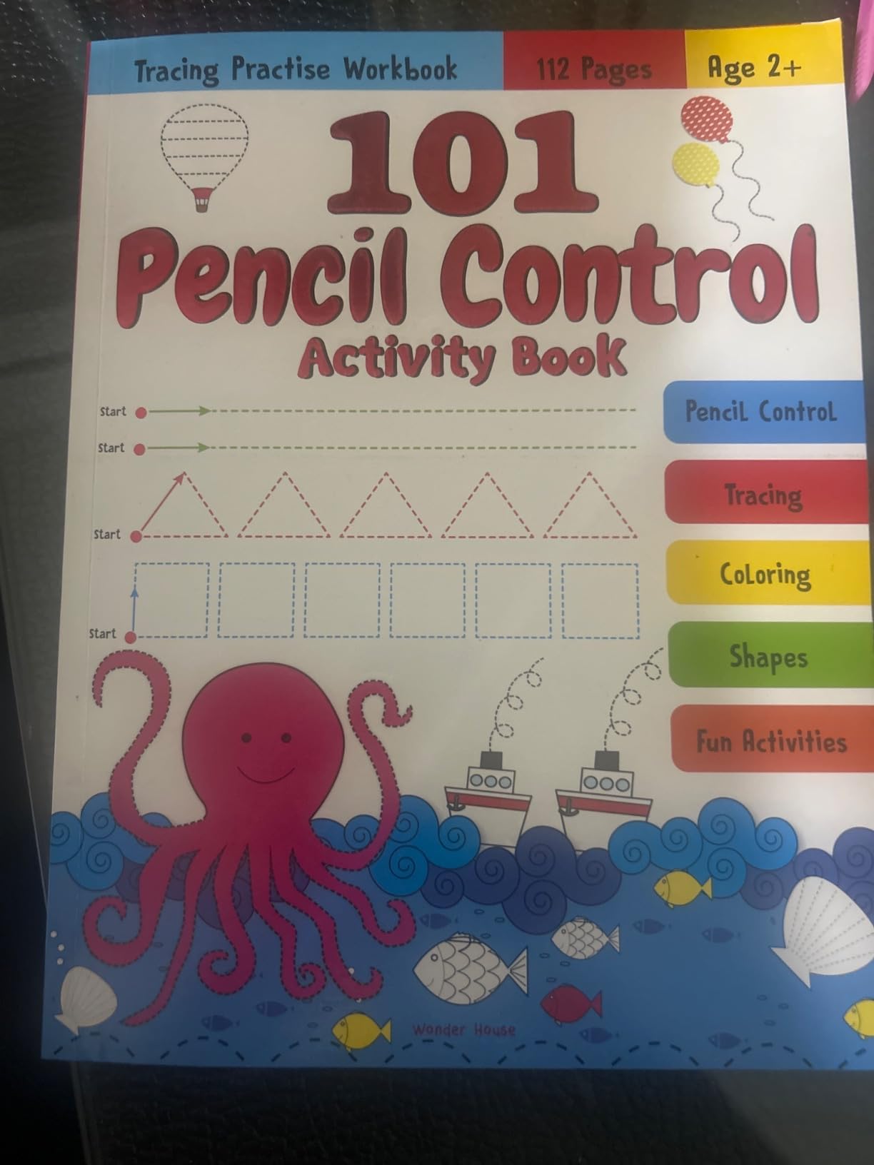 101 Pencil Control Activity Book For Kids: Tracing Practise Book Age 2 ...