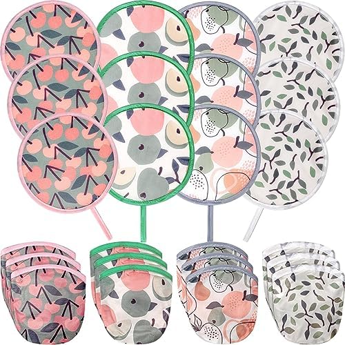 Amazon.com: Kigley 12 Pcs Abstract Styles Foldable Flying Disc Fans ...