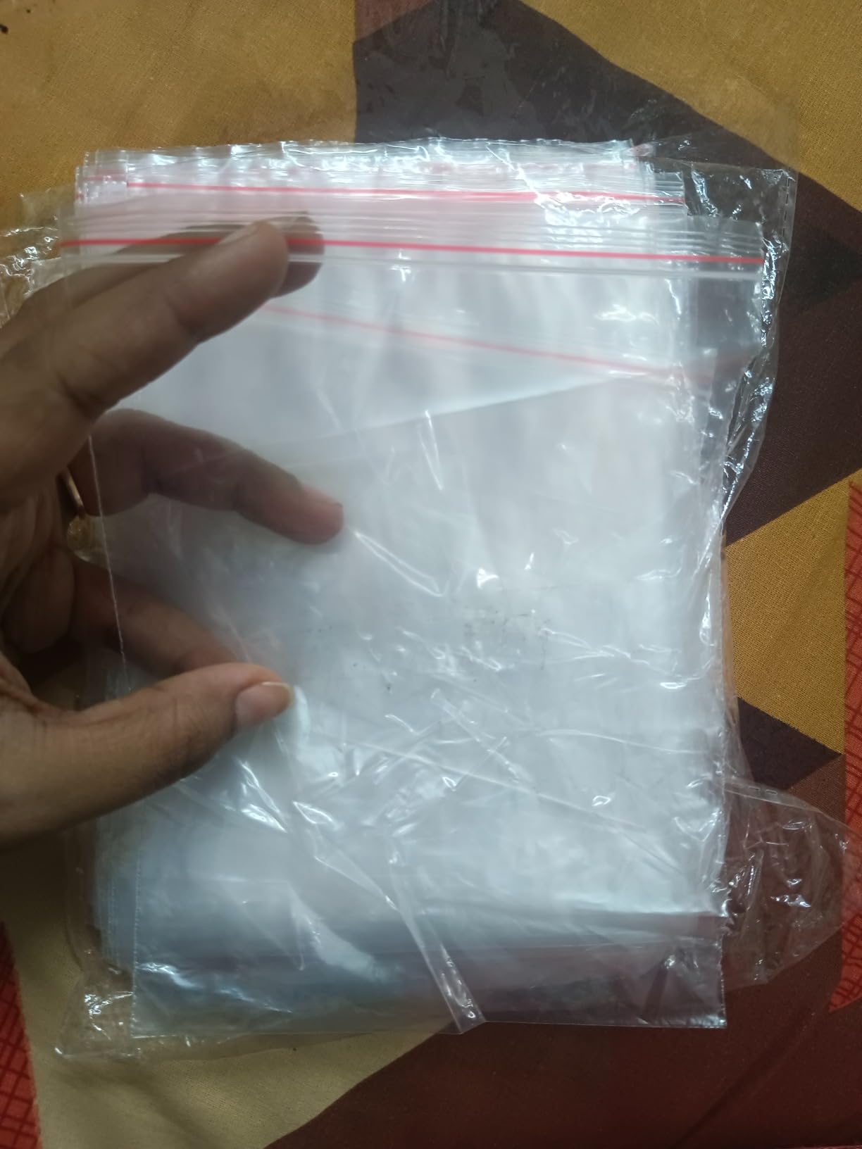 GLUN® Zip Lock Pouch Reusable Transparent Plastic Bags, Strong Zip Lock ...