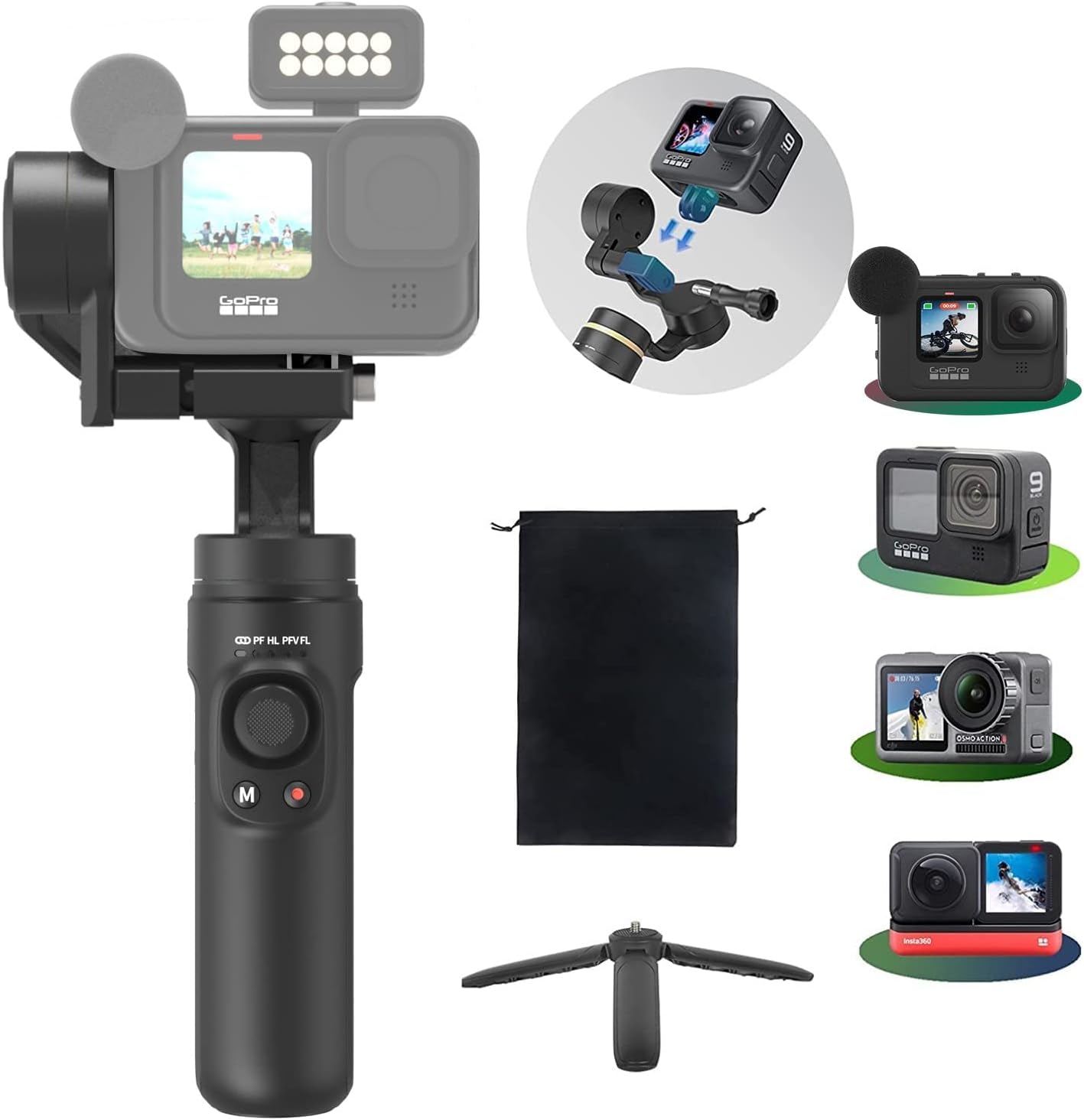 Amazon.com : INKEE Falcon Plus Gimbal Stabilizer for GoPro Hero 11/10/9 ...