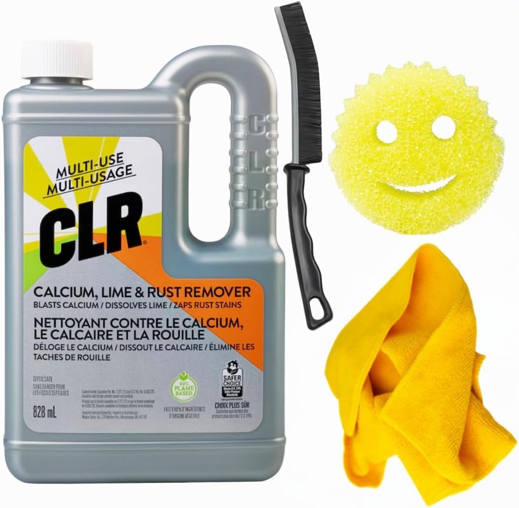 Amazon.com: CLR 1 PACK CLEANING BUNDLE Calcium, Lime & Rust Remover ...