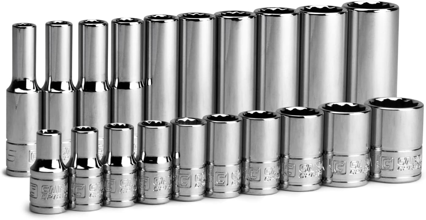 Amazon.com: TEKTON 1/4 Inch Drive Deep 12-Point Socket Set with Rail ...