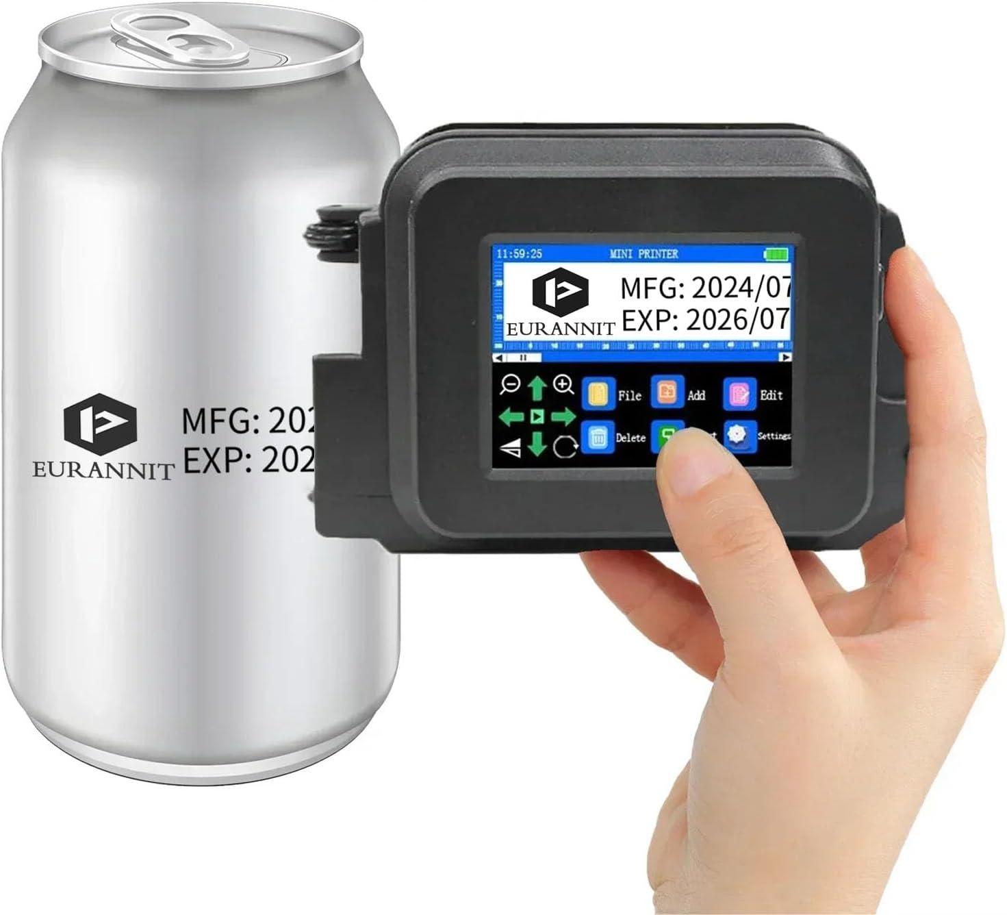 Amazon.com: PEKOKO Automatic Online Inkjet Printer 7 inch Touch Screen ...