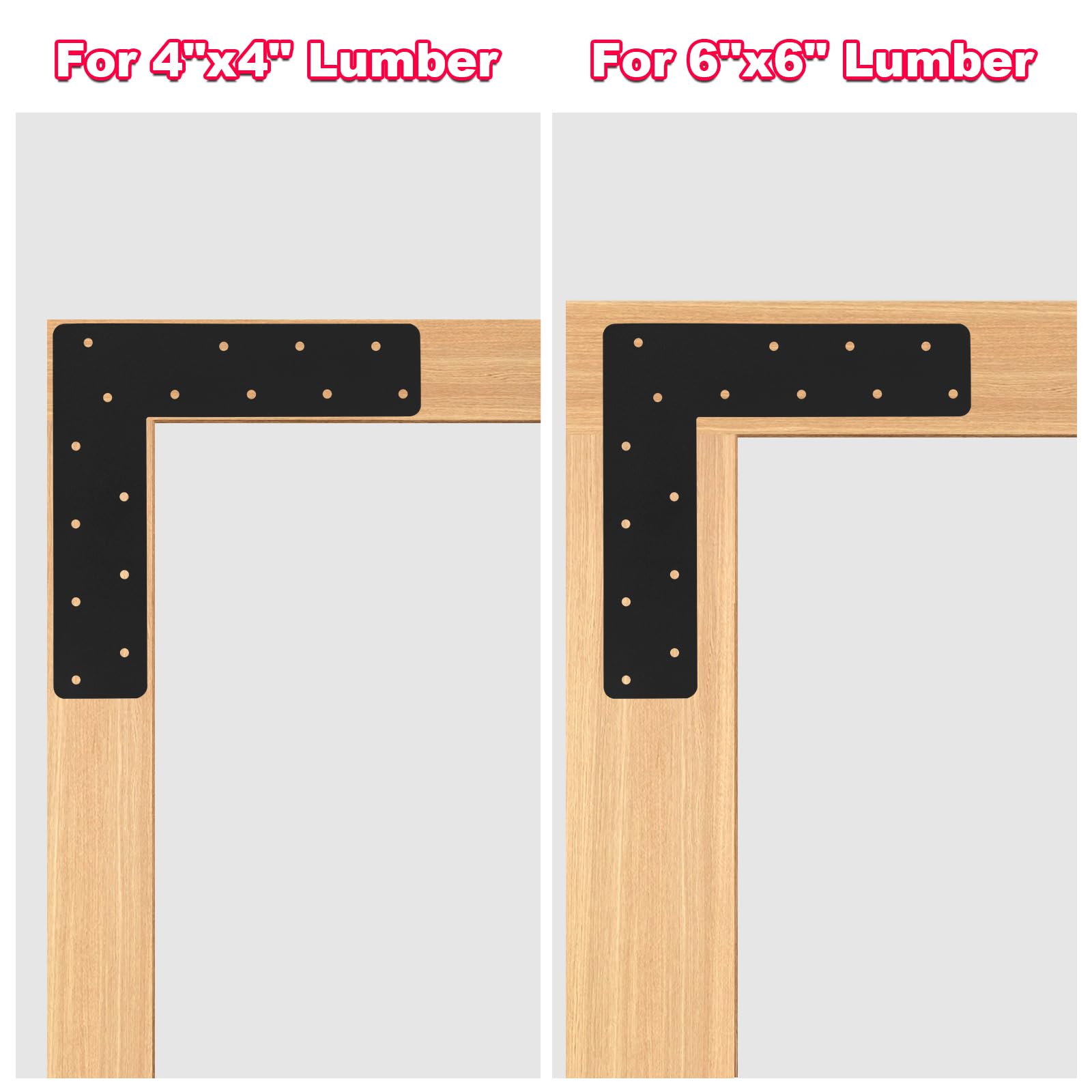 Snapklik.com : 4 Pcs L Shape Flat Bracket 12"x12" Mending Plate