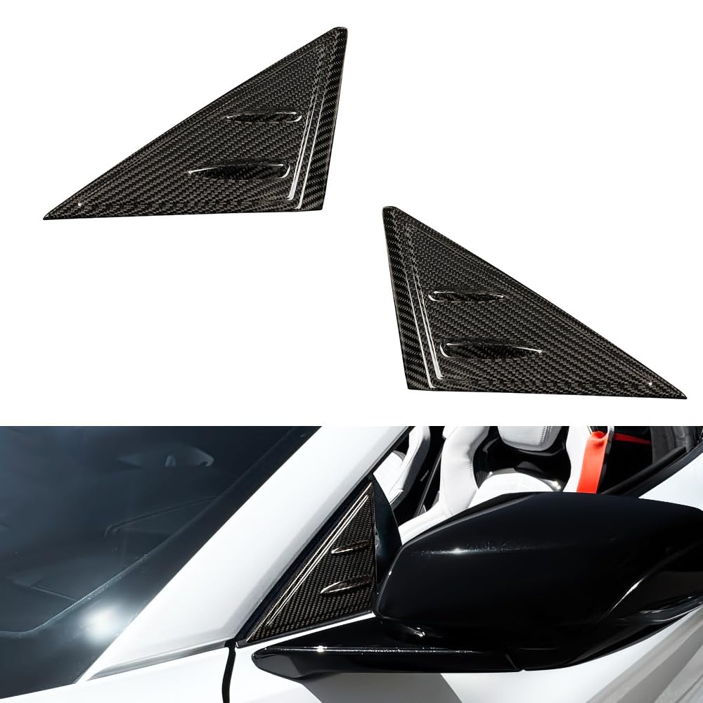 Amazon.com: JSWAN 2pcs Carbon Fiber A Pillar Window Triangle Cover Fit ...