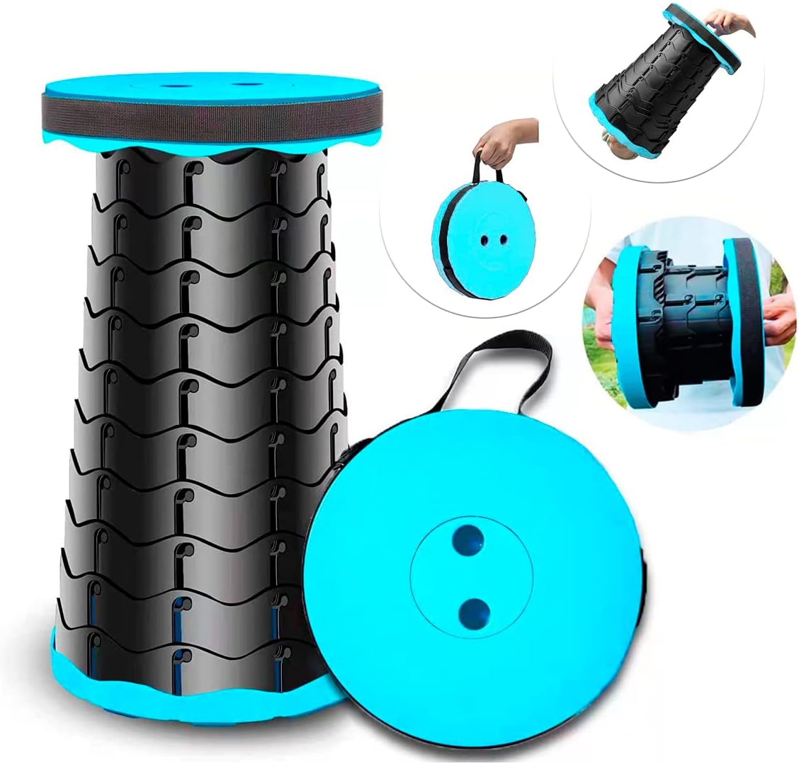 Amazon.com: Retractable Folding Stool, Retractable Plastic Hand Chair ...