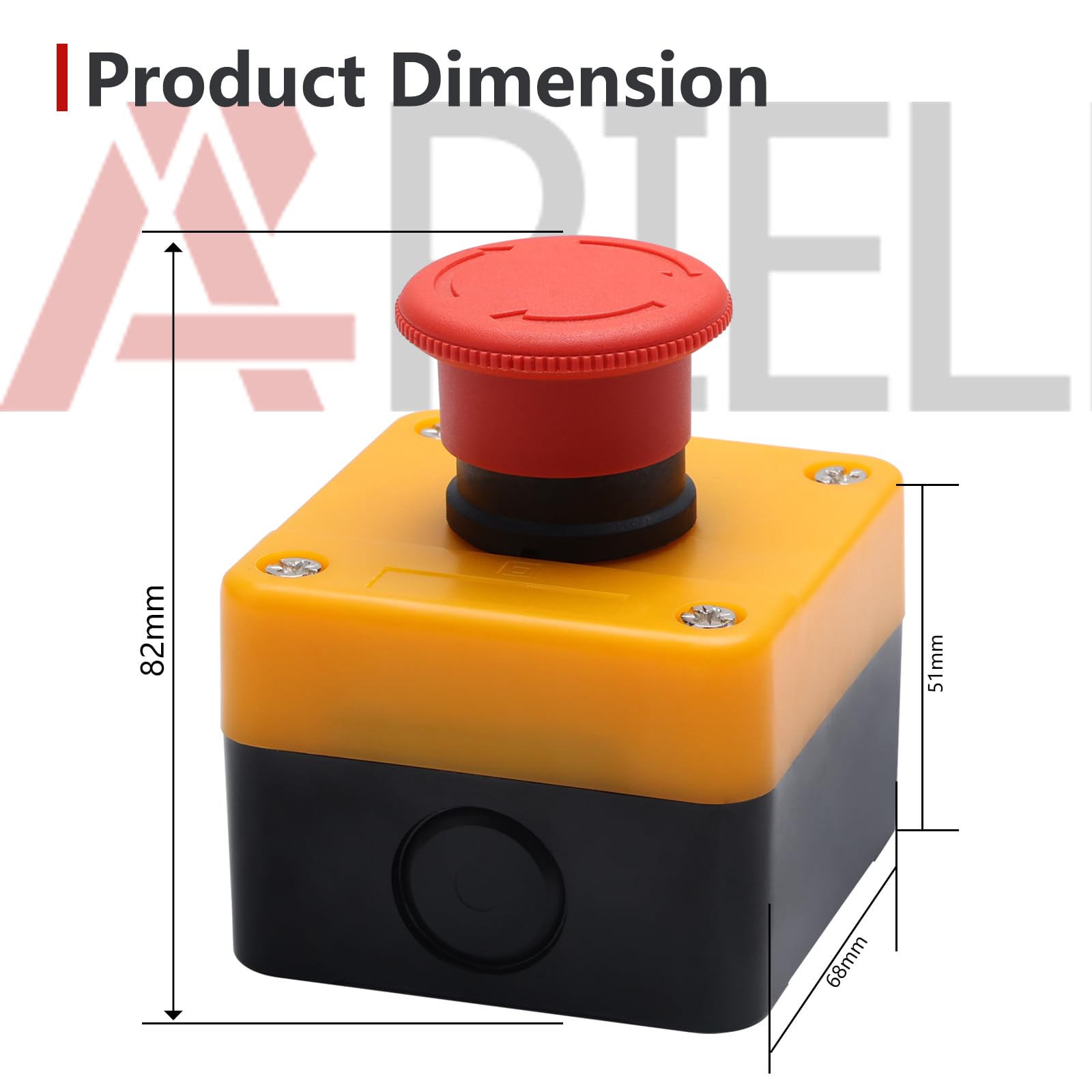 Snapklik.com : APIELE Emergency Stop Pushbutton Switch 1NO1NC 660V 10A ...
