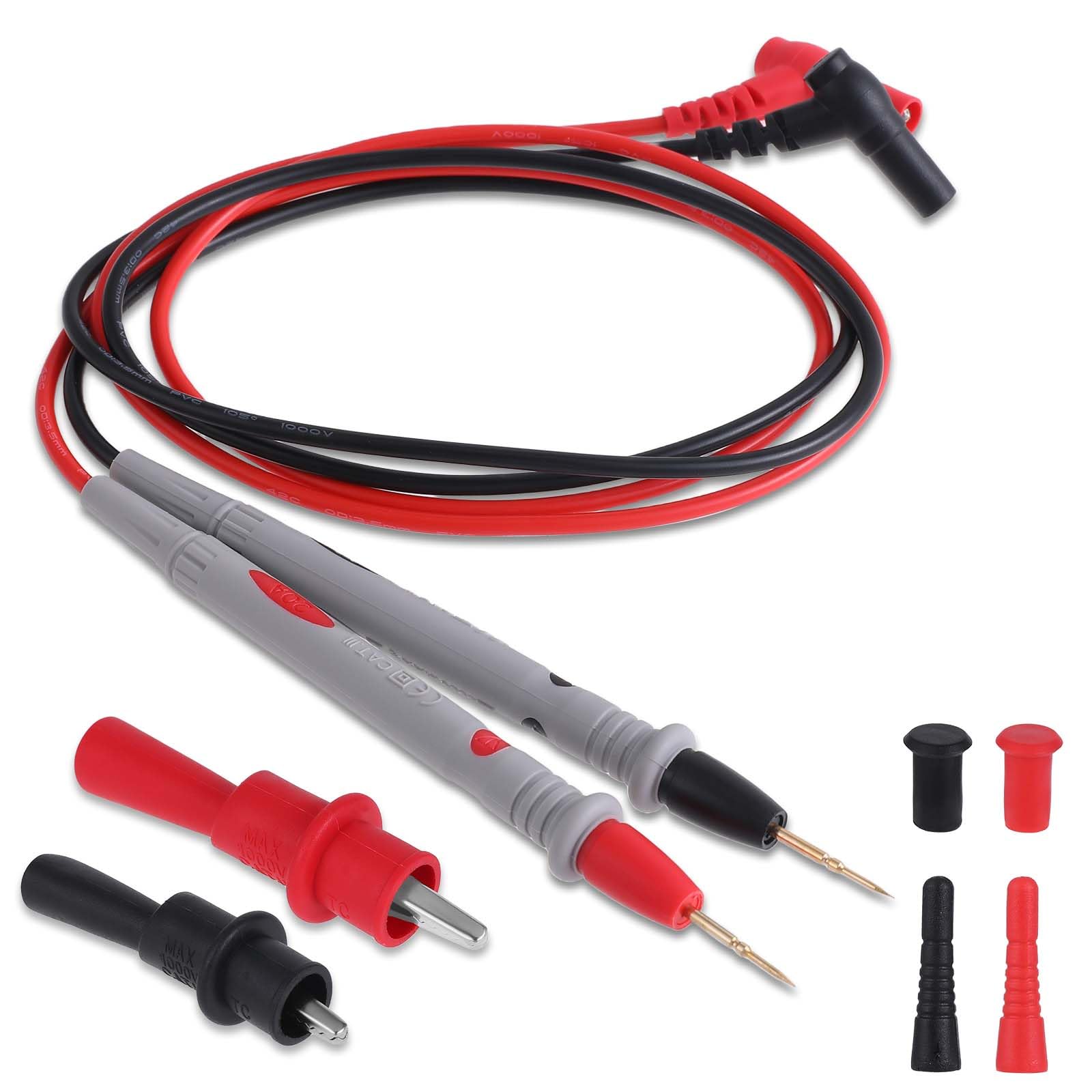 1000v 10a Multimeter Test Leads and Alligator Clips, Measuring Probes ...