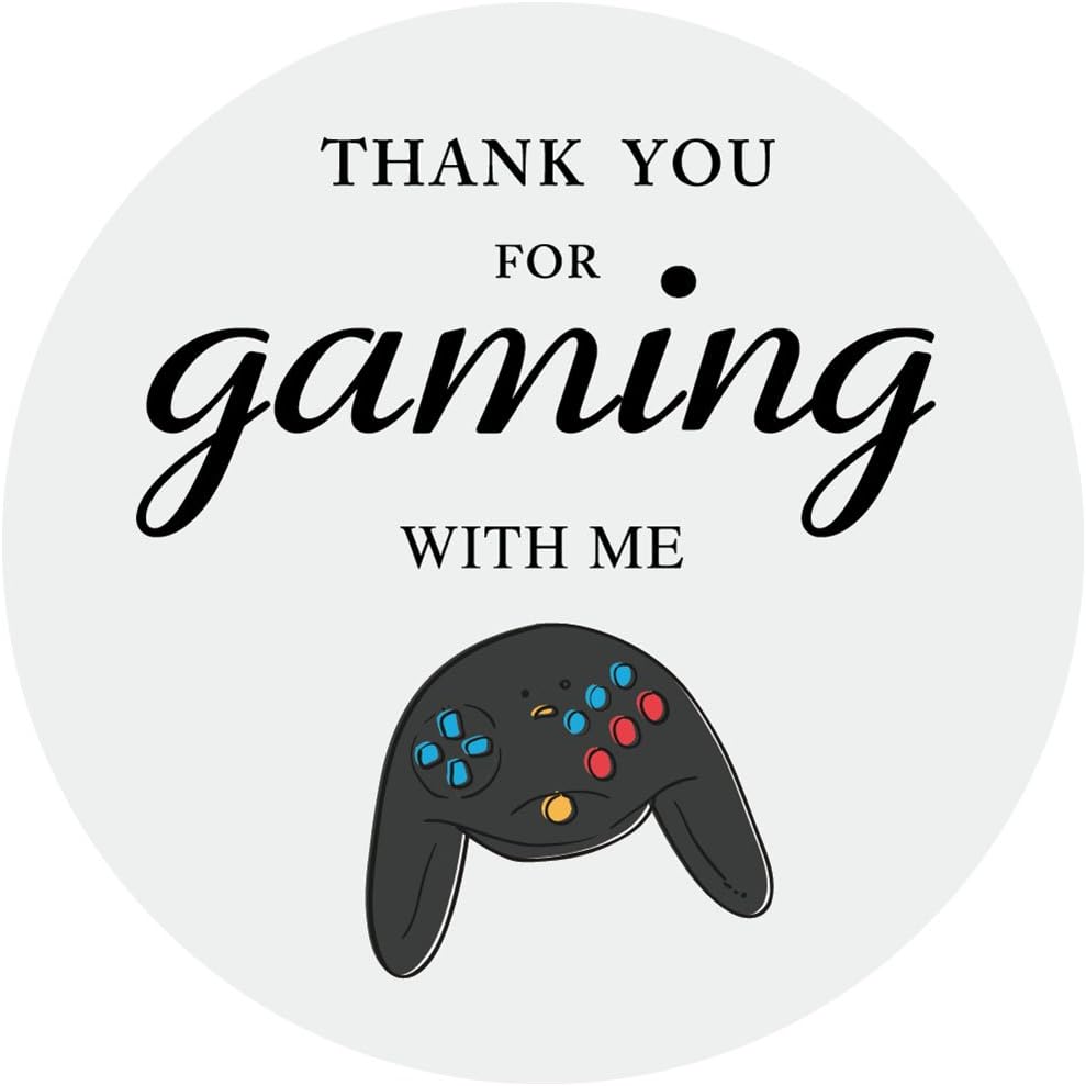 Amazon.com: MAGJUCHE Video Game Thank You Stickers, Game Over Birthday ...