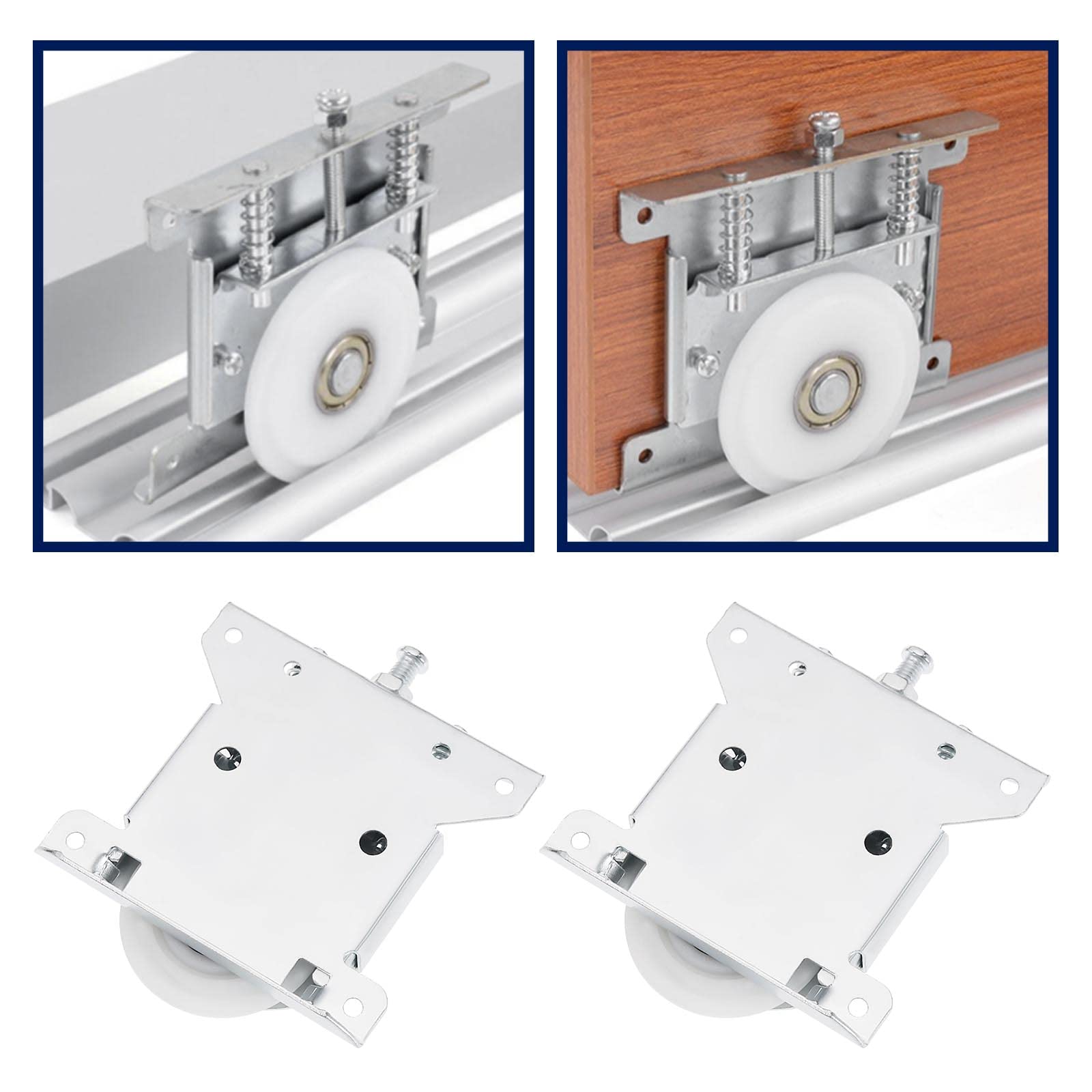 SG Store 1 Set Sliding Wardrobe Door Kit Sliding Door Guide Roller with ...
