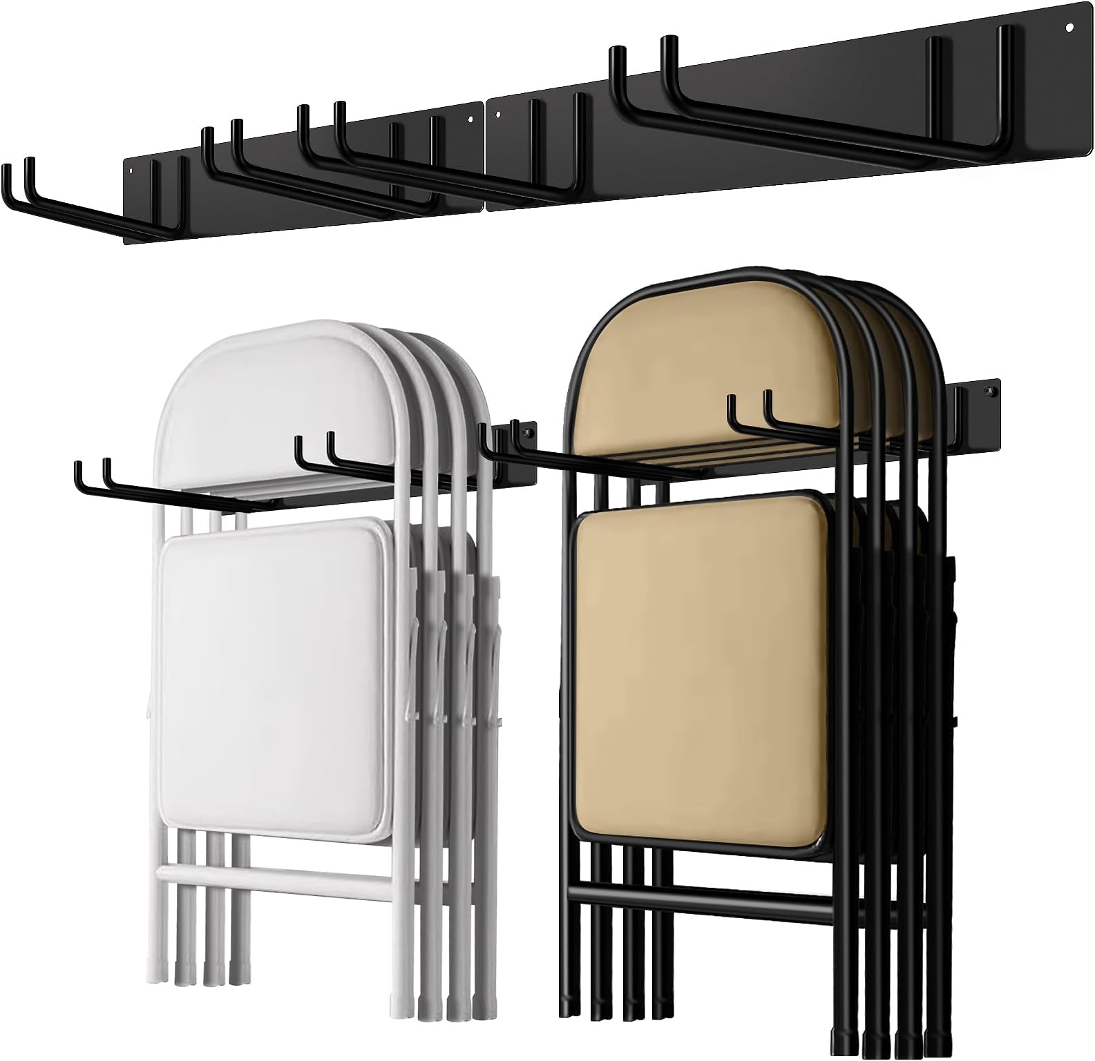 Amazon.com: RaxGo Chair Storage Rack, Wall Mounted Folding Chairs ...