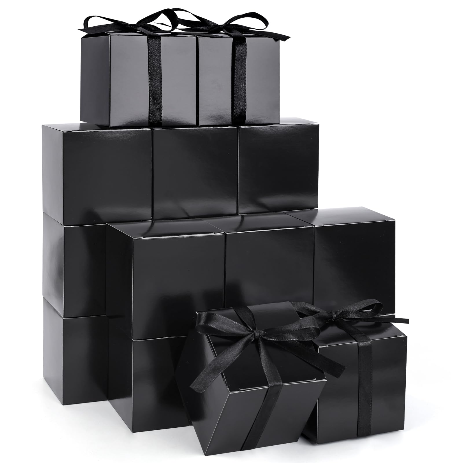 Amazon.com: VGOODALL 50PCS Mini Gift Boxes, Black Candy Treat Boxes ...