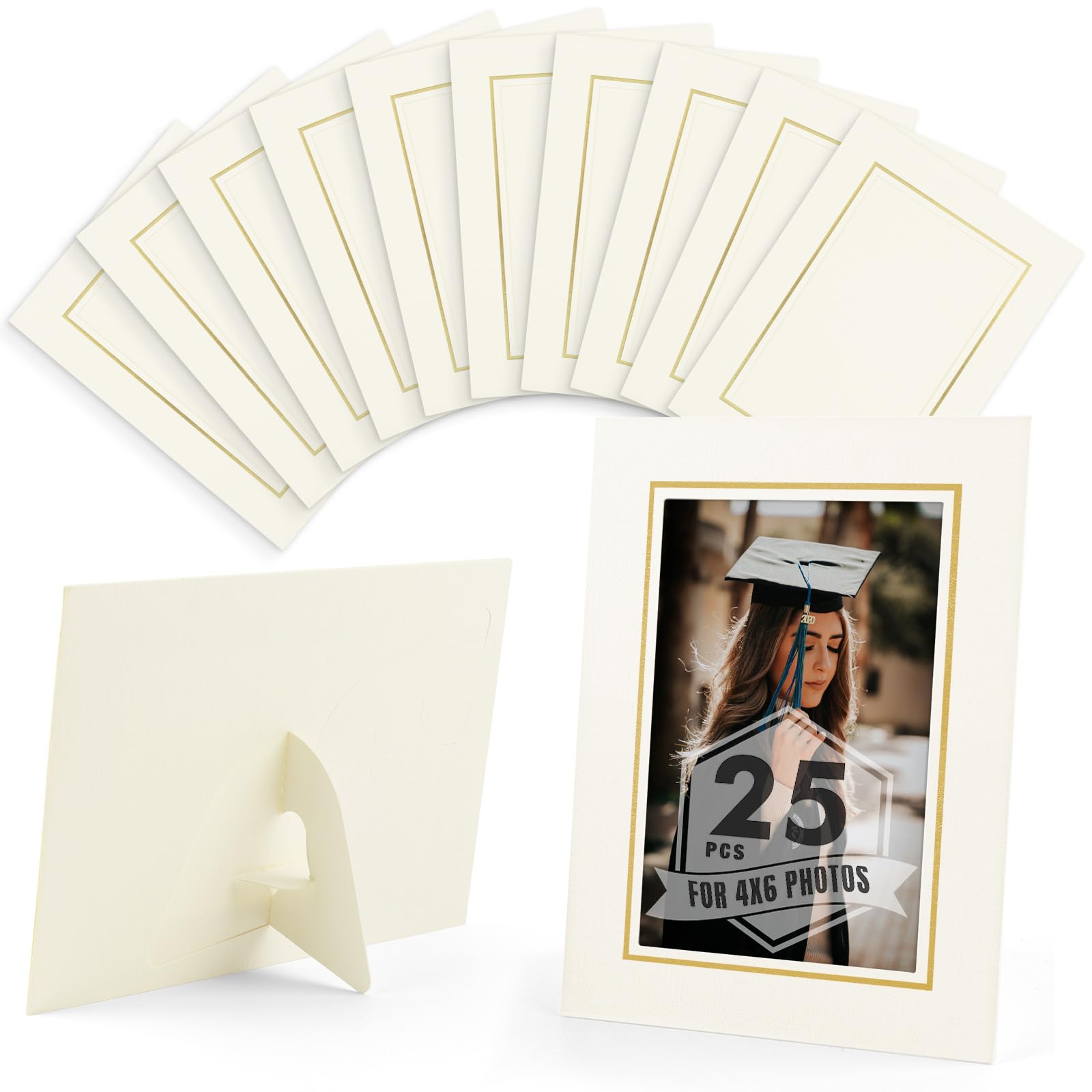 Amazon.com - Mat Board Center 25 Pack Paper Picture Frames Photo ...