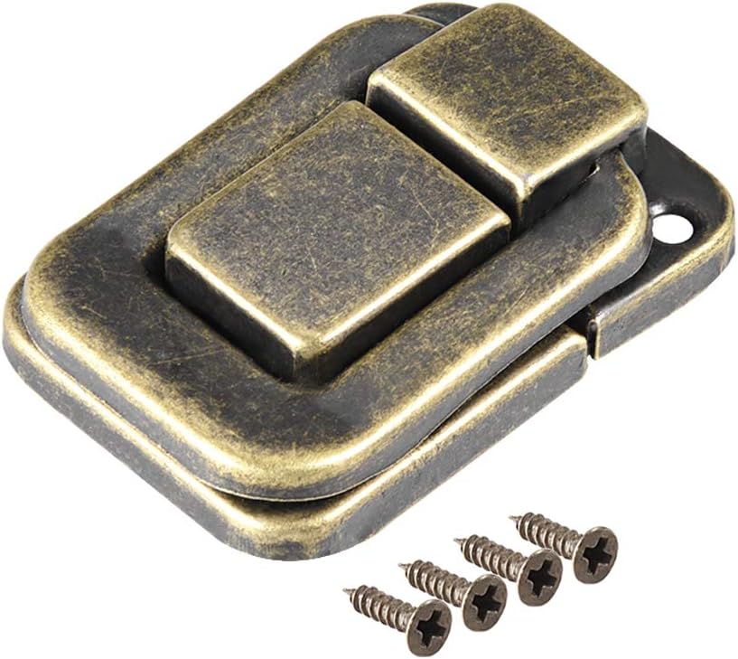 uxcell Toggle Catch Lock, 40mm Retro Decorative Bronze Hasp w Screws ...