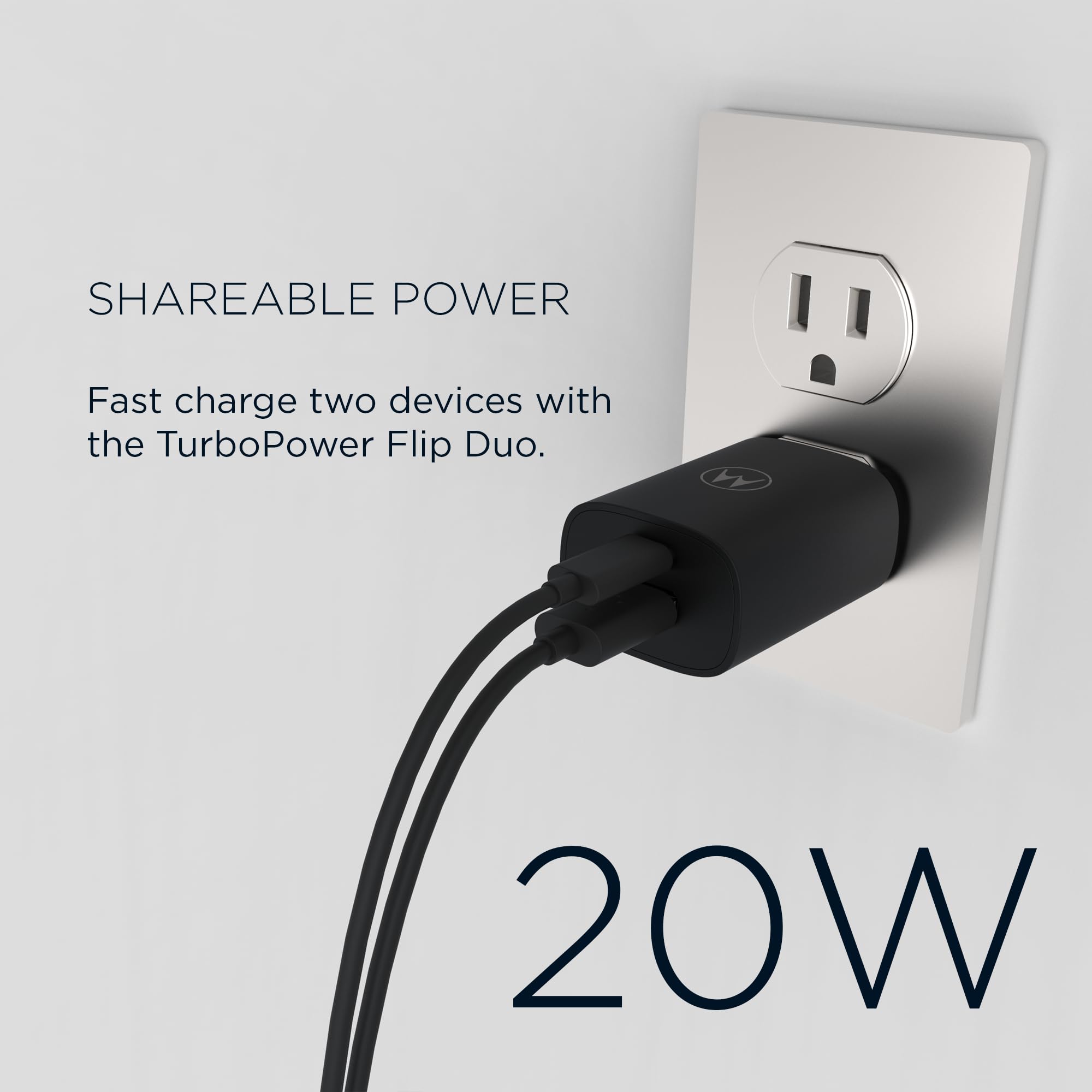 Snapklik.com : Motorola TurboPower Flip Duo- Ultra Compact, Travel ...