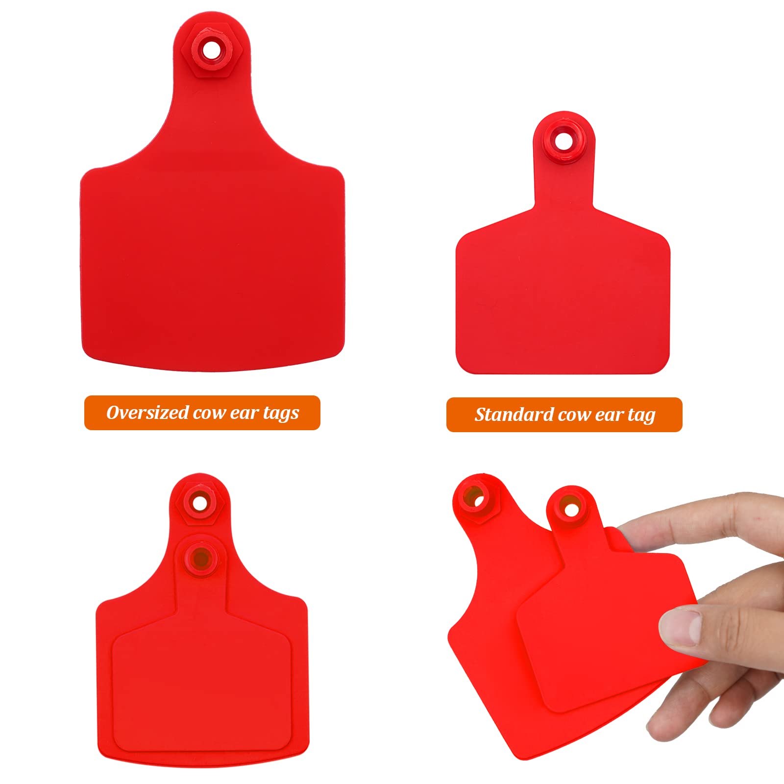 Snapklik.com : 41” L3”W Livestock Blank Ear Tags 100 Pieces Cattle Ear ...