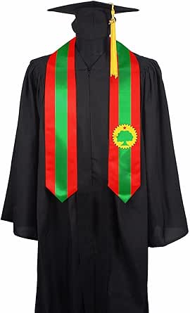 Amazon.com: SECUNL Oromo Flag Graduation Stole Sash, Oromo Flag ...