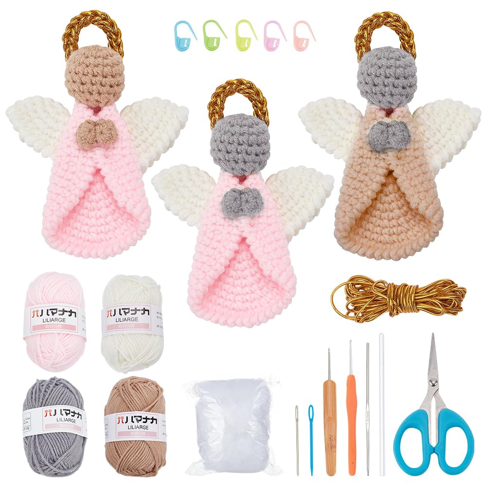 Amazon.com: FREEBLOSS 3 Set Crochet Angel Beginner Crochet Kit ...