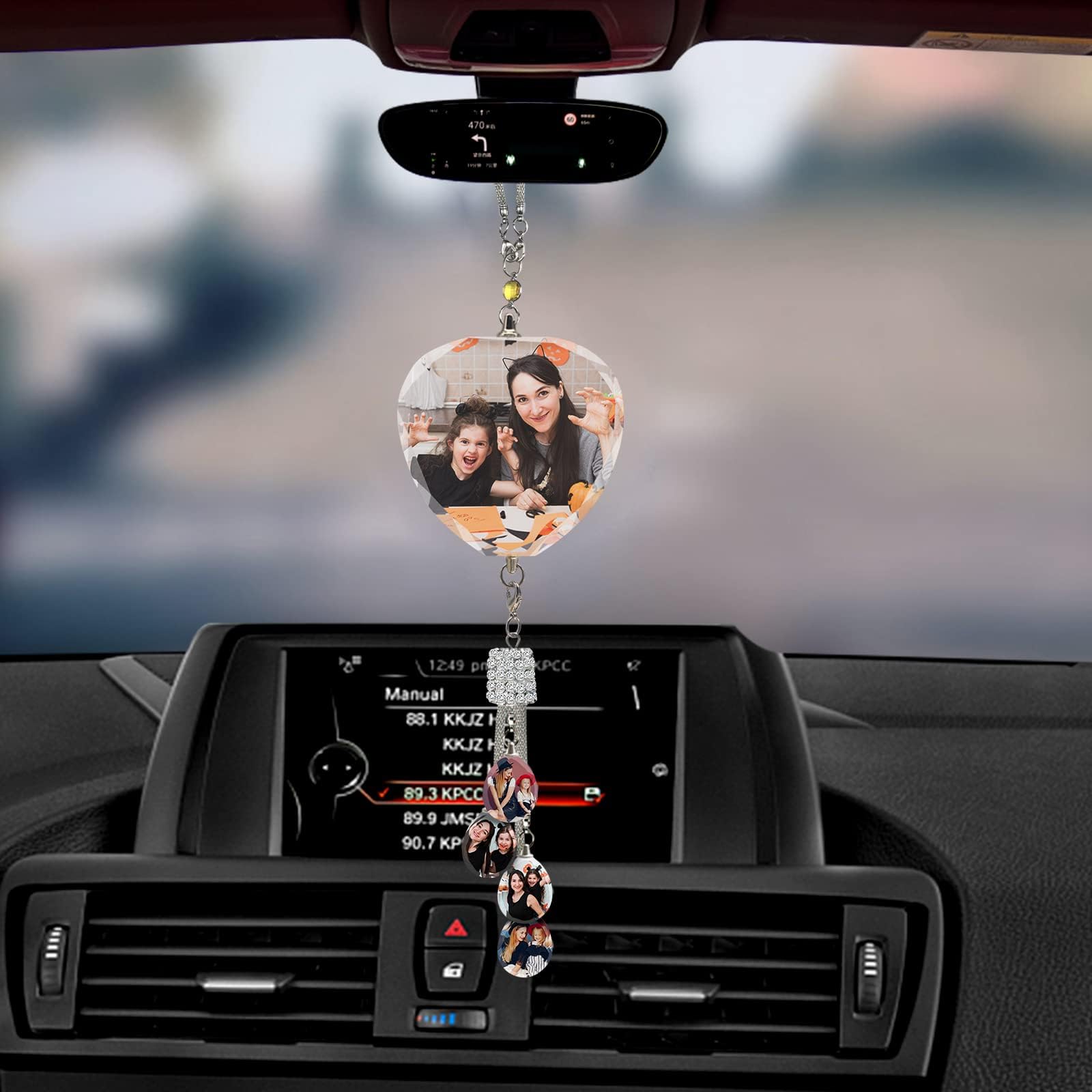 Amazon.com: Custom Car Rear View Mirror Hanging Ornament with Any Photo ...