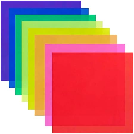 Amazon.com : BANLTRE 8 Pieces 12 x 12-Inches Transparent Color ...