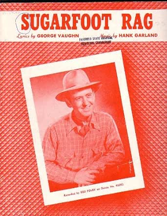 Amazon.com - Sugarfoot Rag Sheet Music 1950- Red Foley on cover - Books