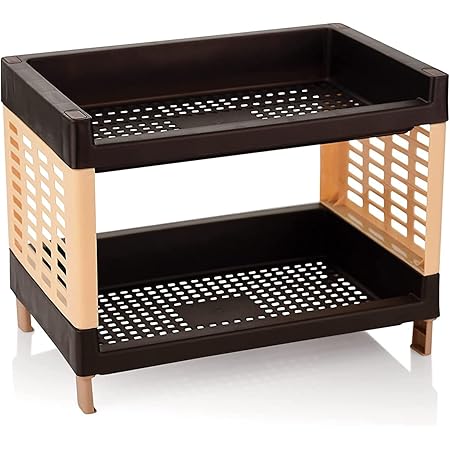 Eversun Plastic 2 Tier Multi-Purpose Storage Organizer Kitchen and ...
