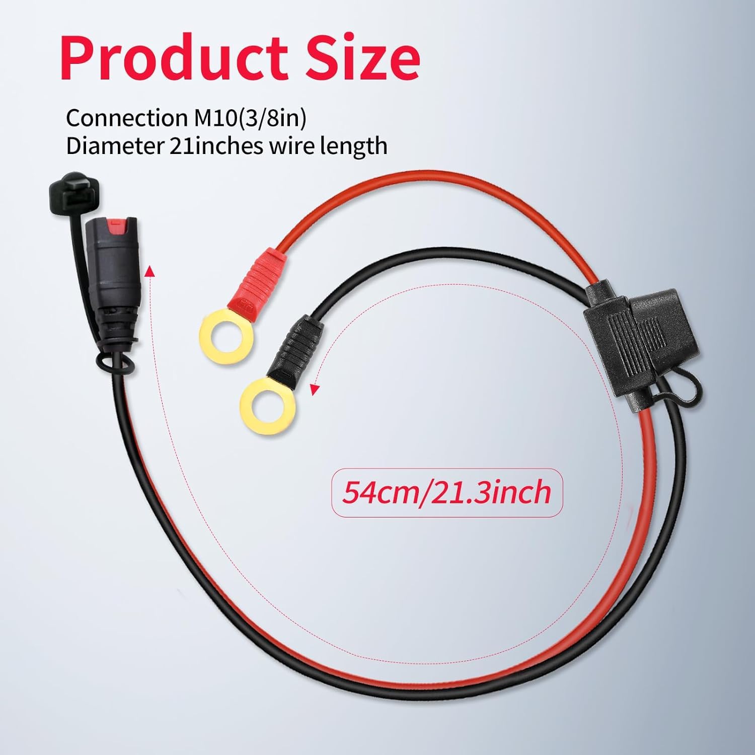 M10 Eyelet Wire Harness 2-pack NOCO X-Connect Compatible Wire Harness ...