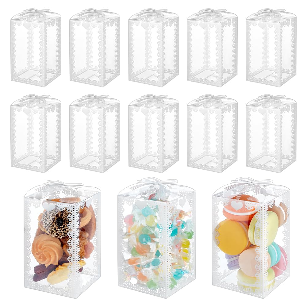 Amazon.com: BENECREAT 60pcs Clear Gift Boxes 4.7x2.75x2.75 PVC Treat ...