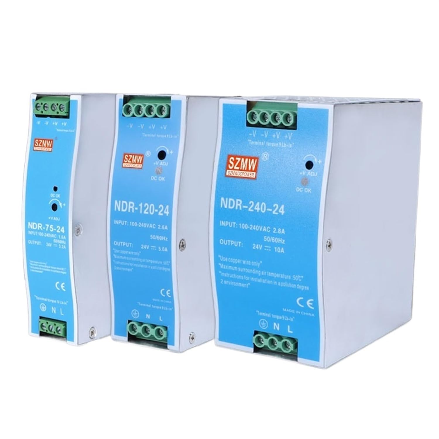Rail-Type Switching Power Supply EDR NDR-120W-24V240W 220VAC to DC12V ...