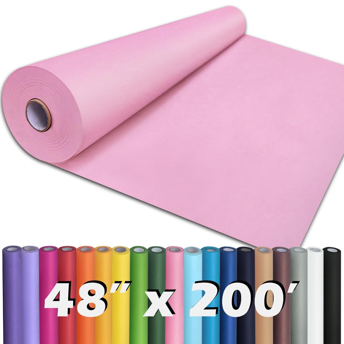 Amazon.com: PerkHomy 48" x 2,400" (200') Light Pink Kraft Paper Roll ...