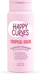 HAPPY CURVES Talc-Free Anti-Chafe Body Powder for Women