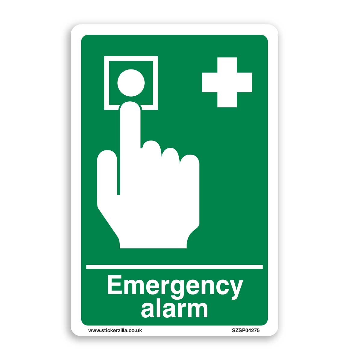 Emergency Alarm Sign - [A4 200mm x 300mm] Self Adhesive Sticker ...