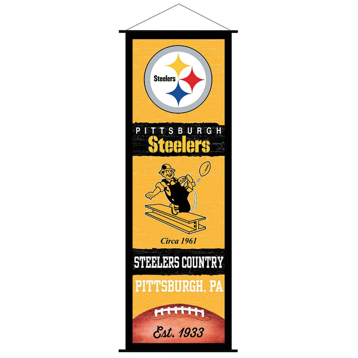 Amazon.com : Pittsburgh Steelers Banner and Scroll Sign : Sports & Outdoors