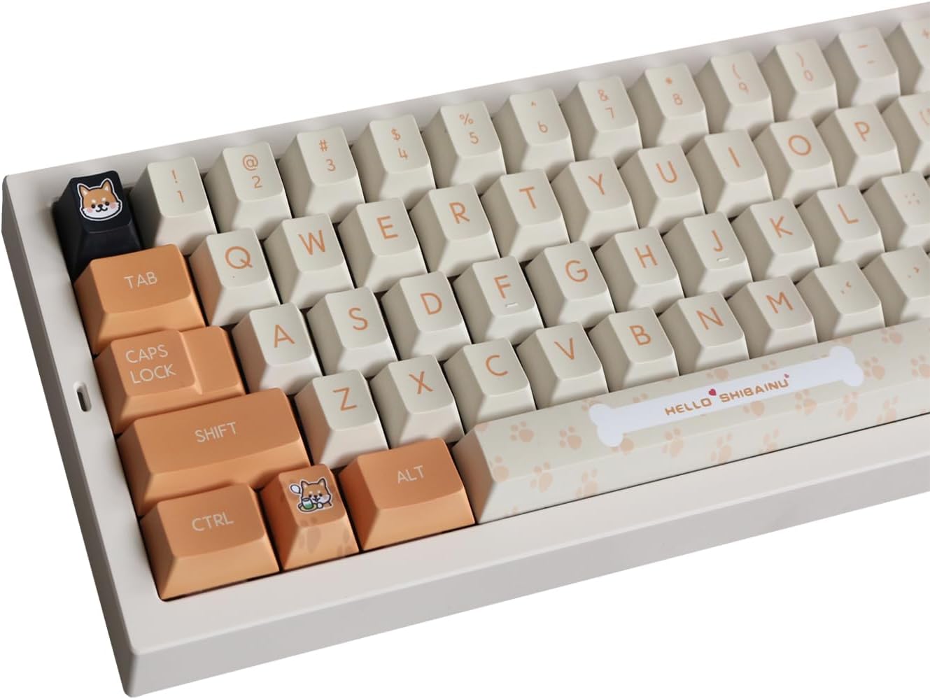 Amazon.com: DXKJYH PBT Keycaps Cute Shiba Inu Brown Retro Cherry ...